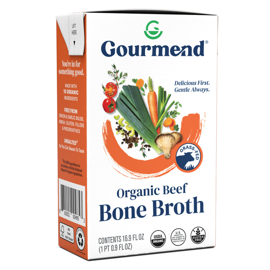 Organic Beef Bone Broth (Low FODMAP) | Gourmet, Unsalted – Gourmend Foods