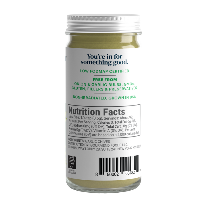 Garlic Chive Powder for Low FODMAP Cooking | Gourmend Foods